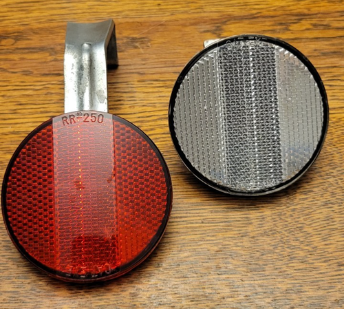 Vintage Cat Eye RR-250 Red & Clear Front & Rear Bicycle Reflectors | eBay