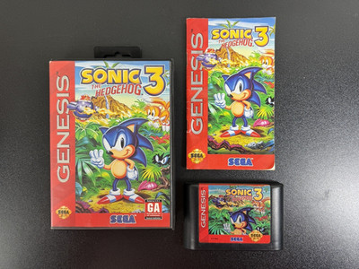 Sonic The Hedgehog 3 Complete in Box for Sega Genesis CIB Authentic ...