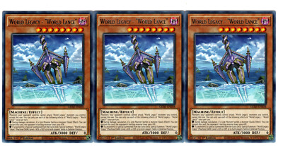 Yugioh- 3X World Legacy - "World Lance" - Rare - 1st Edition - GEIM ...