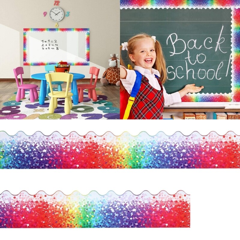 School Supplies Bulletin Board Borders