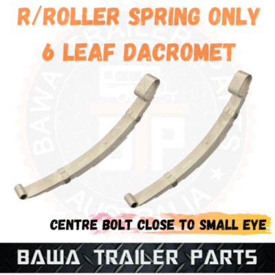 2x 6 Leaf Rocker Spring 60mm Wide Trailer Suspension Center Bolt close ...