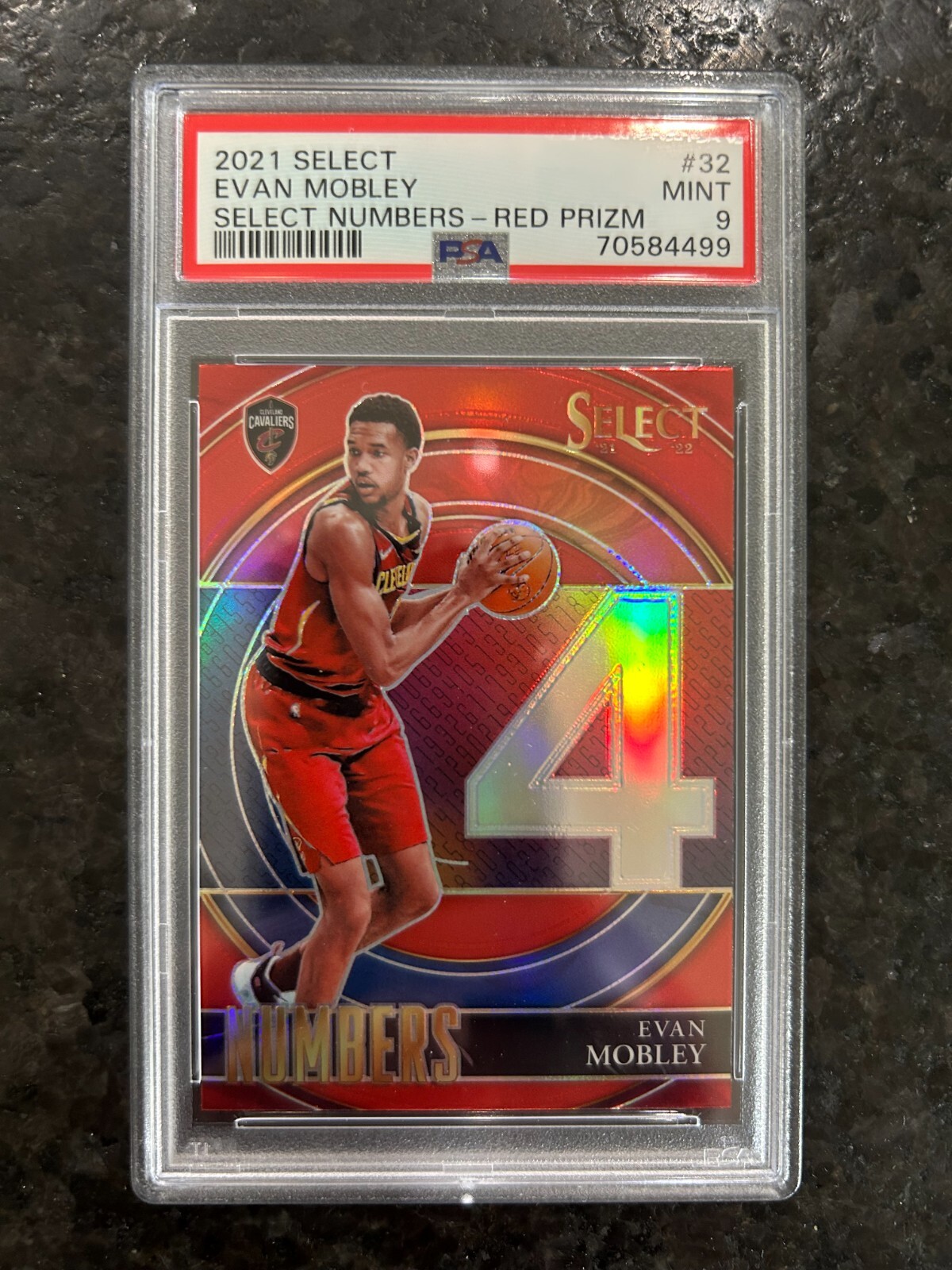 2021-22 Panini Select - Select Numbers Evan Mobley #32 Red Prizm (RC ...