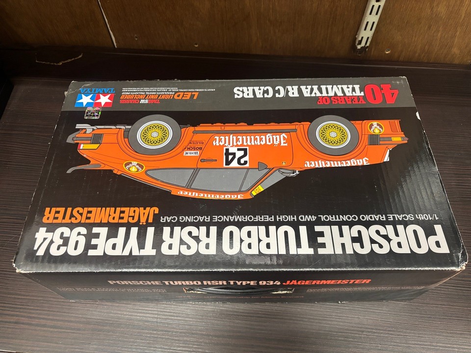 Tamiya TA02 Porsche Turbo RSR Type 934 Jagermeister 1/10 RC Kit - Box ...