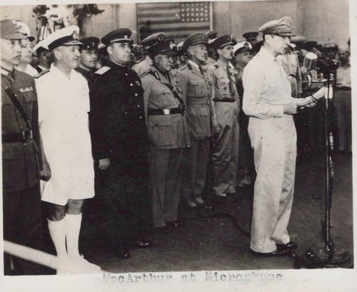 WW2 Japanese Surrender MacArthur Tokyo Speech 1945 - Original Photo | eBay