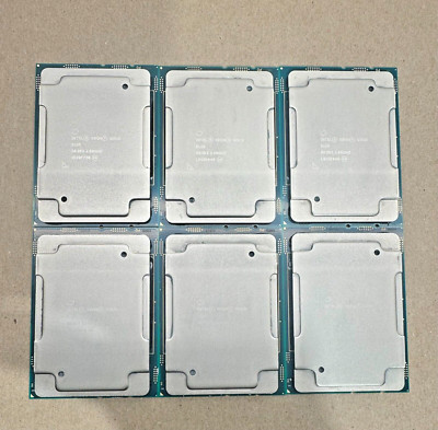 (Lot of 6) Intel Xeon Gold 6126 SR3B3 2.6GHz 19.25MB 12 Core Sever ...