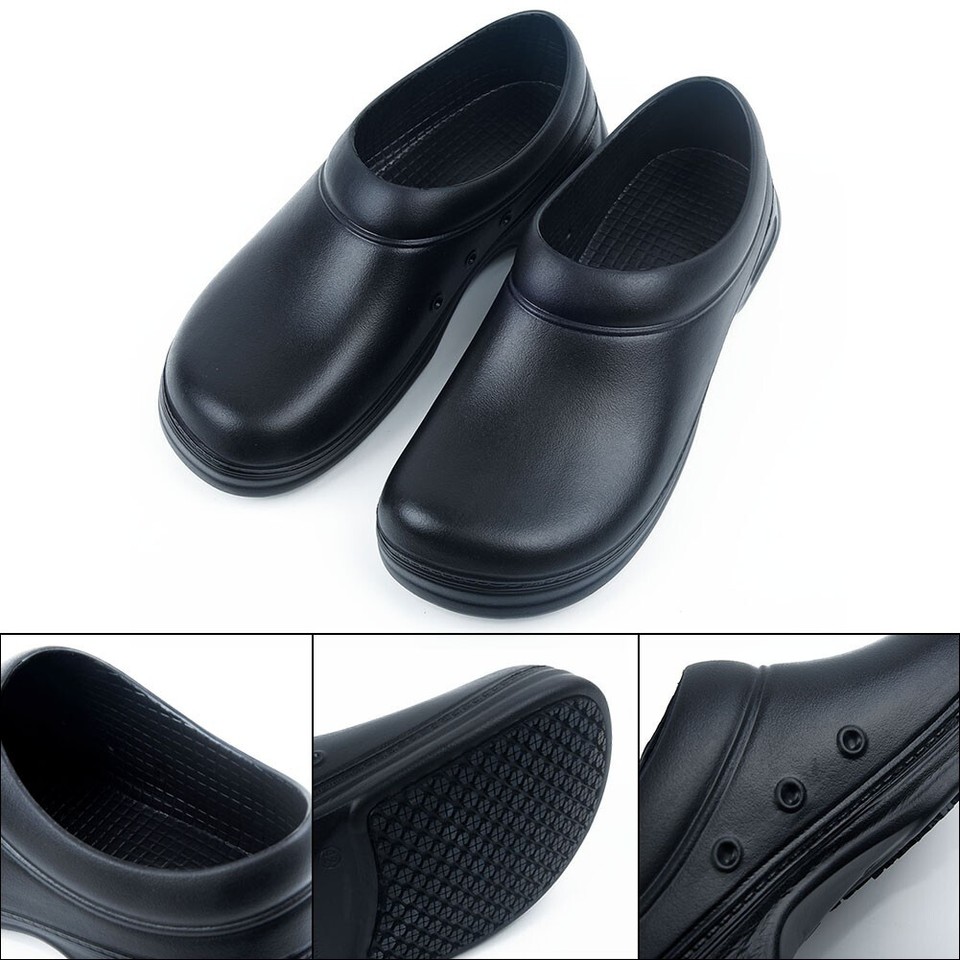 Oil&water Proof Kitchen Cook Mens Non-Slip Chef Shoes Round Toe Safety ...