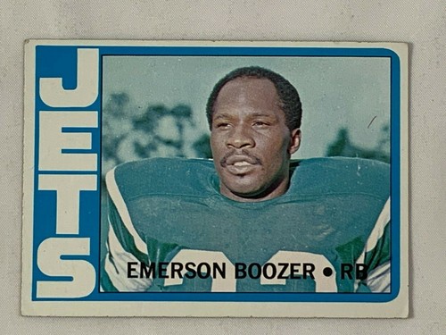 1972 TOPPS Football EMERSON BOOZER RB RARE! NEW YORK JETS HIGH NUMBER ...
