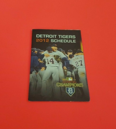 2012 MLB Detroit Tigers Pocket Schedule 2011 AL Central Champions | eBay