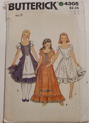 VINTAGE Butterick Sewing Pattern 5305 Girls Size 8 | eBay