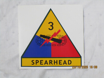 3rd Armored Division, Spearhead, US Sticker, 100 x 100mm, Sticker | eBay