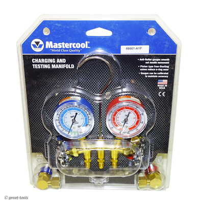 MASTERCOOL A/C MANIFOLD GAUGE SET – R134A and R1234YF – Made in the USA ...