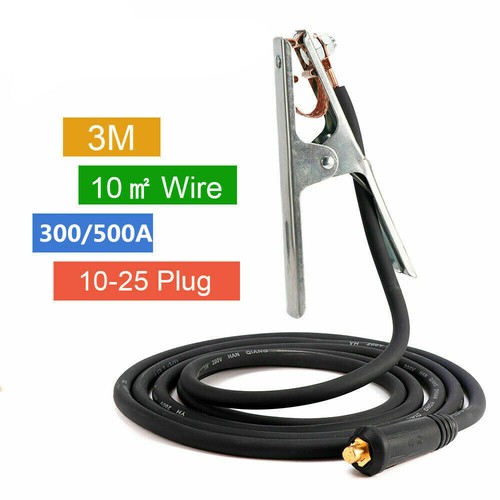 3M Welding Ground Earth Clamp Clip Cable 10-25 Plug For MIG TIG ARC ...