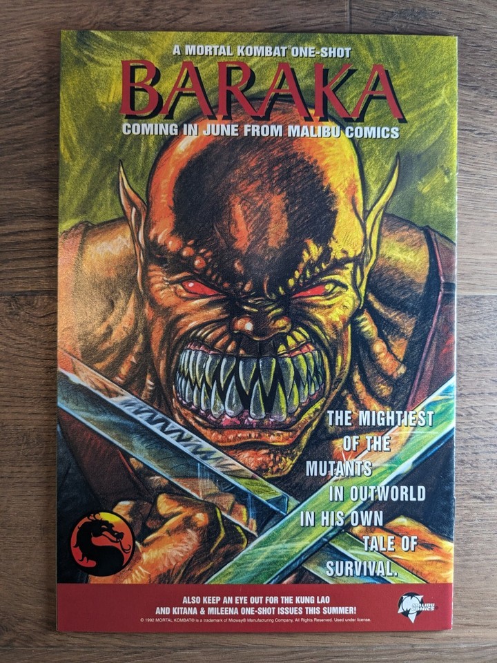 Mortal Kombat Rayden And Kano #2 Comic Book - 1995 Malibu - We Combine ...
