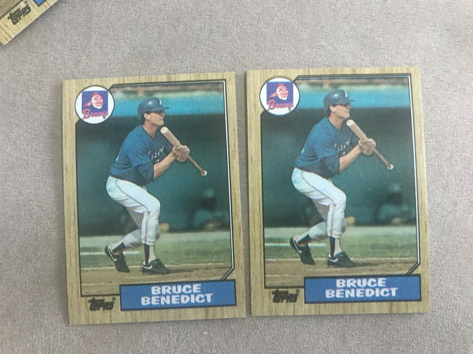 1987 Topps Baseball Card #186 Bruce Benedict Atlanta Braves NMMT Free ...