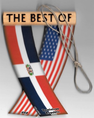 Rear view mirror car flags Dominican Republic and USA unity flagz for ...