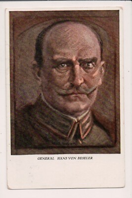 Vintage Postcard Hans Hartwig von Beseler German colonel general. WWI ...