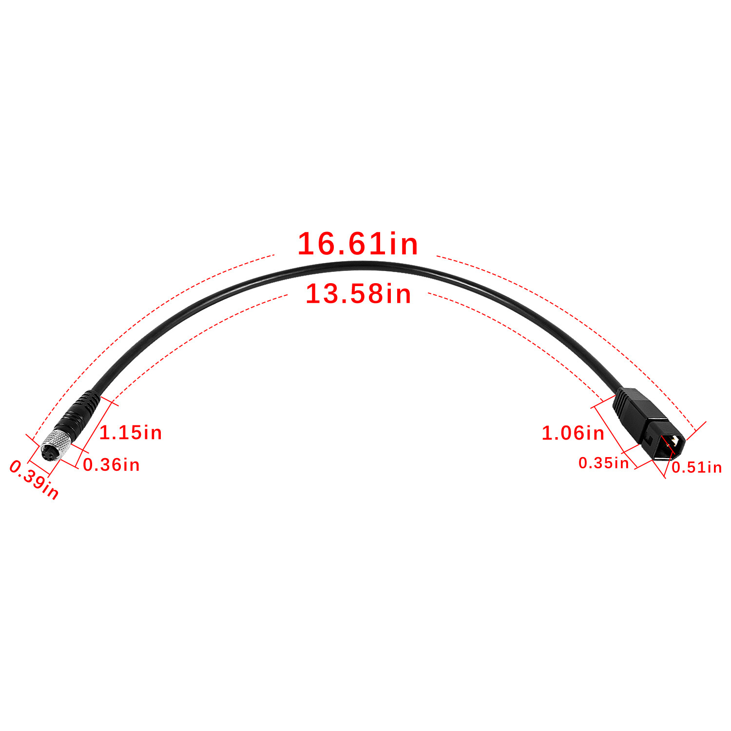 For Minn Kota MKR-US2-8 Humminbird 7-Pin US2 Transducer Adapter Cable ...