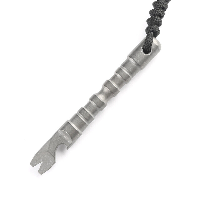 TC4 Titanium Alloy Pry Bar Crowbar Opener Tactical Survival EDC Multi ...