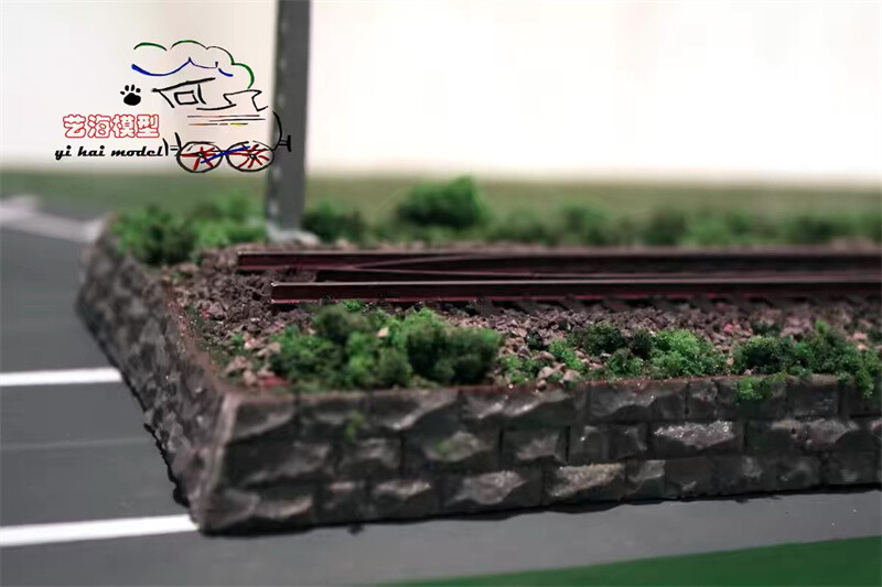 HO 1:87 Scale Train Station Railway Model Mini Sand Table Train Track ...