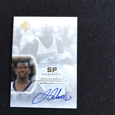 2003-04 SP Authentic Jason Richardson Autograph Auto #JR Warriors | eBay