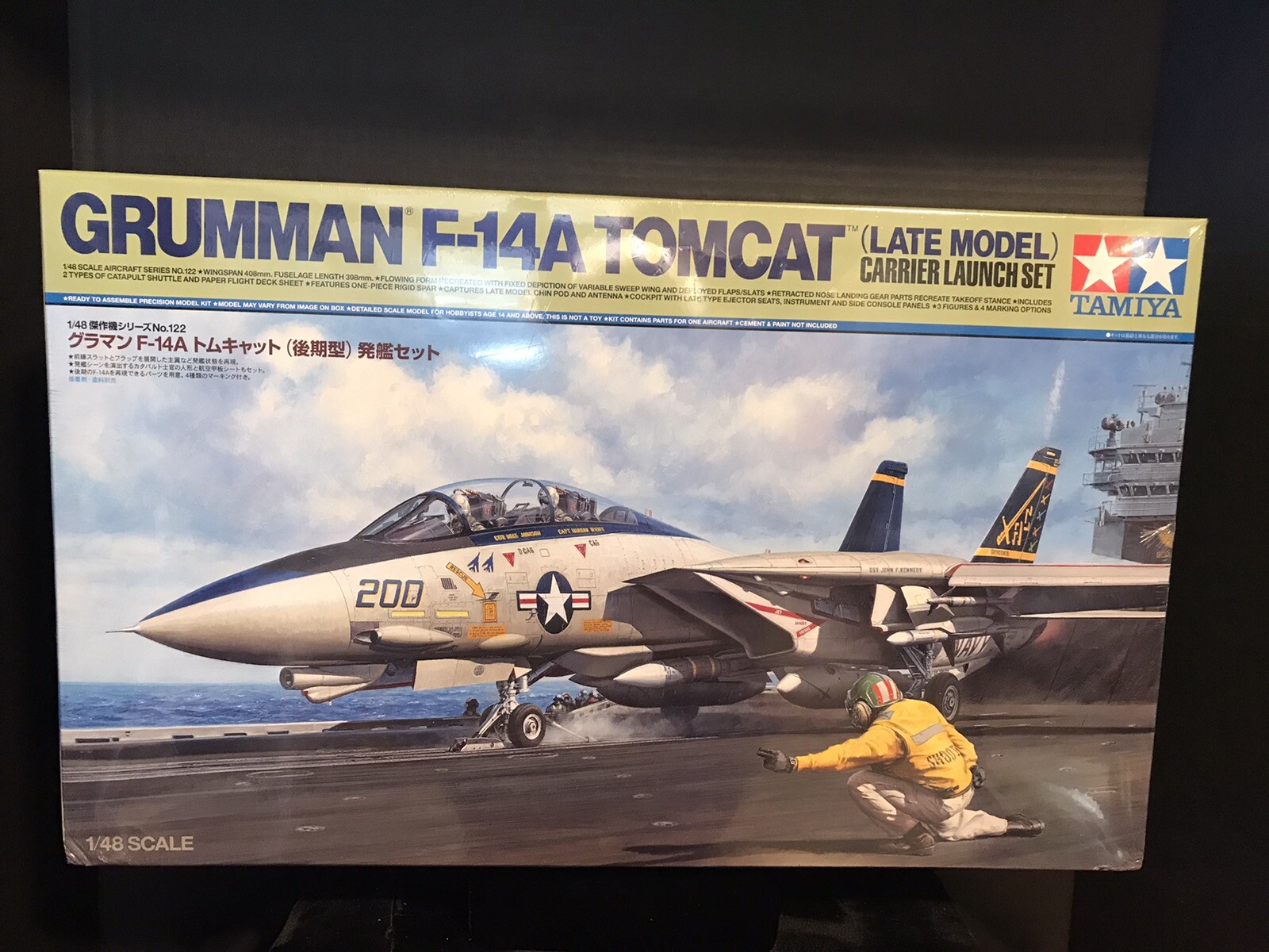 TAMIYA 61122 GRUMMAN F-14A TOMCAT-CARRIER LAUNCH SET MODEL KIT-NIB-1/48 ...