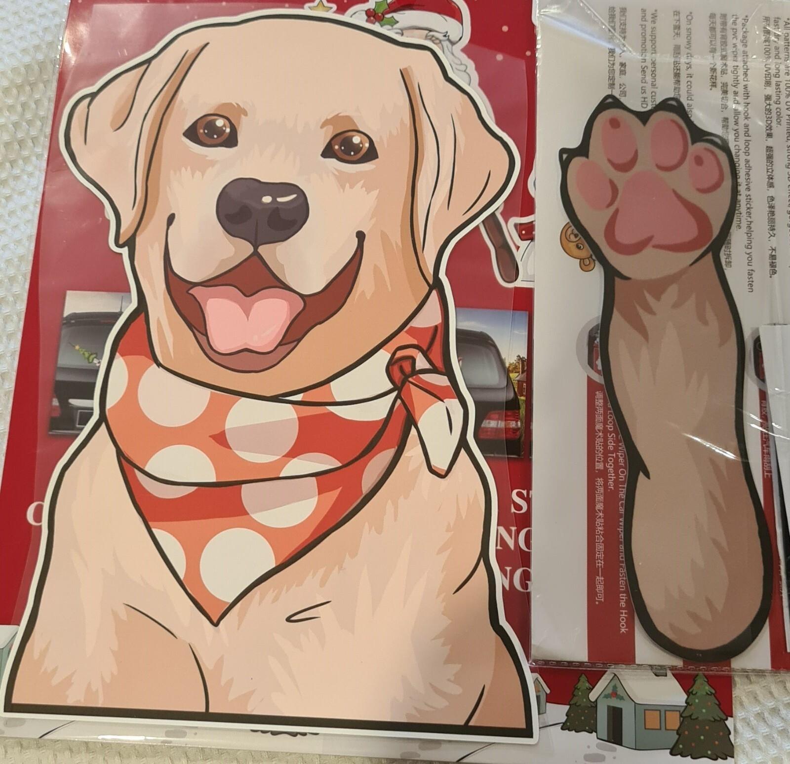 Waving Lab Paw Car Sticker Lab Size 28cm x 18cm Paw Size 22cm x 7cm | eBay