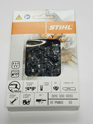 Genuine Stihl 14-inch/35cm Picco Micro Mini Comfort 3-Chainsaw Chain 3 ...