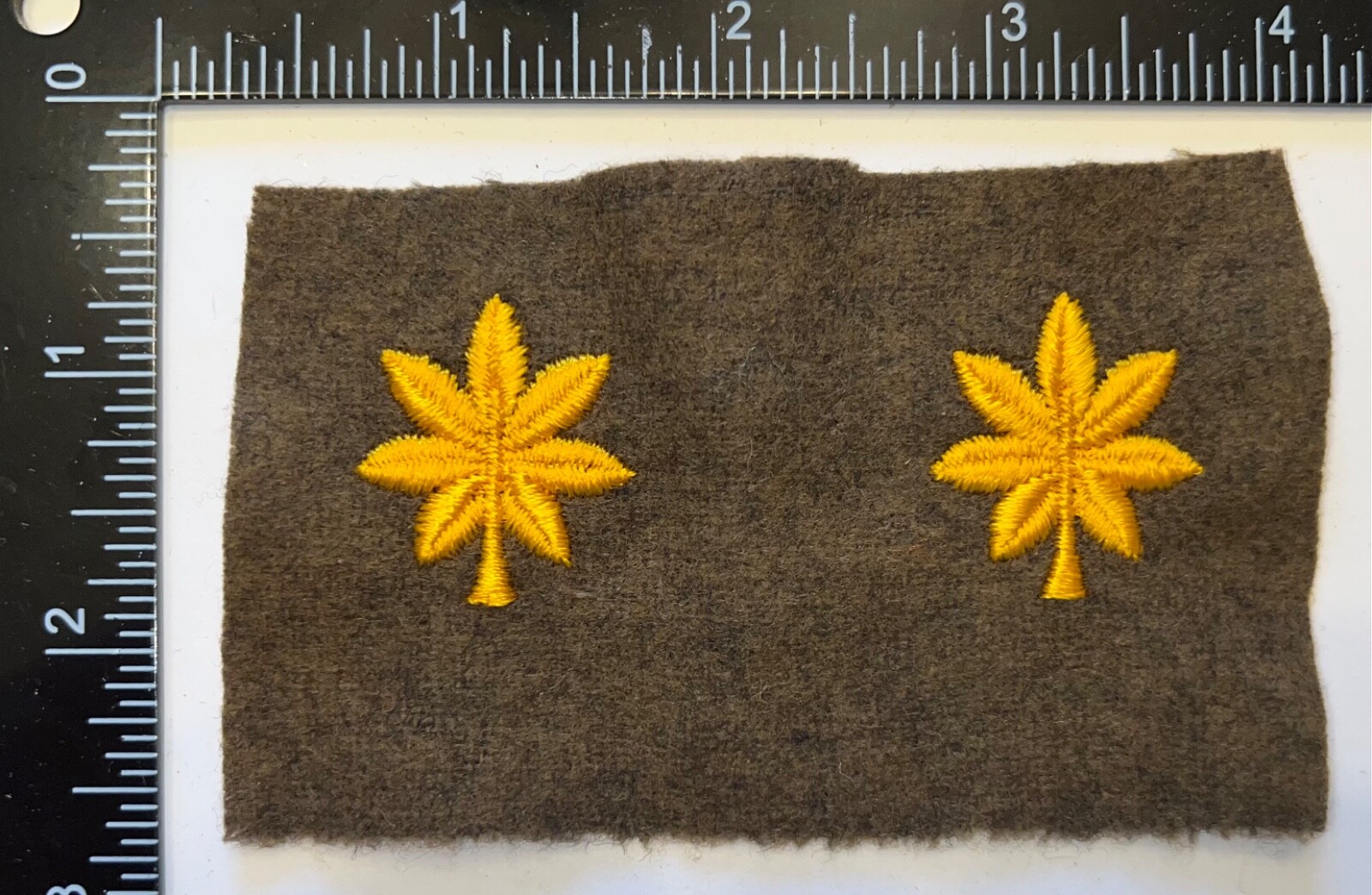 WWII US Army Officer Major Collar Insignia Wool Patch | eBay