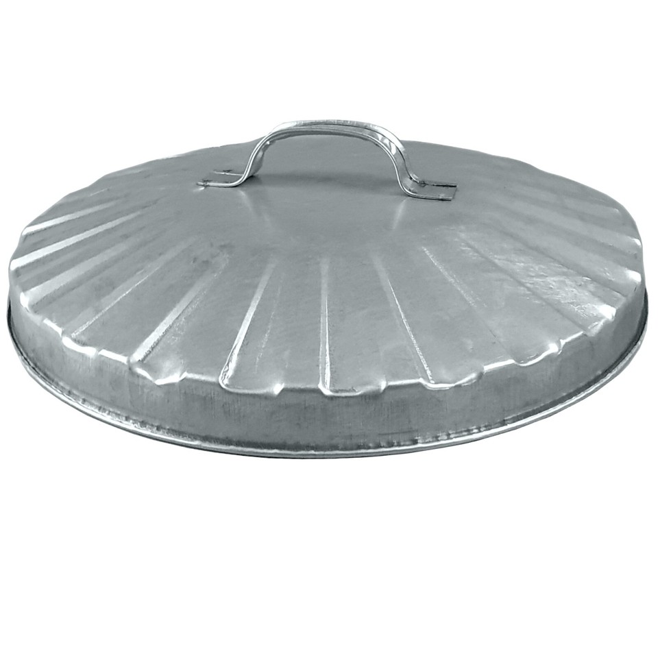 Galvanised Metal Dustbin Bin Lid Heavy Duty Replacement Lid 15" UK ...