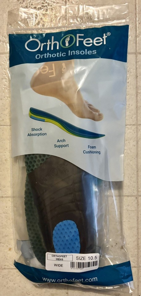 NEW - Orthofeet OFG Orthotic Insole - Size 10.5 Wide - Arch Booster ...