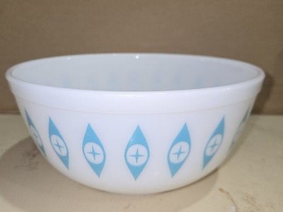 RARE Vintage Marked Pyrex Atomic Eye 2 1/2 Quart Bowl 403 Turquoise ...