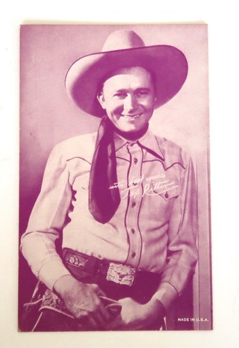 Vintage 1947 Tex Ritter cowboy western American film actor penny arcade ...