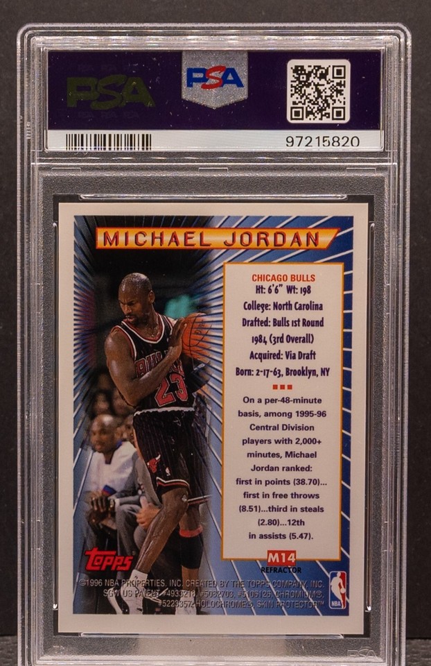 5820 Michael Jordan 1996 Topps Mystery Finest M14 Super Team NBA Finals ...