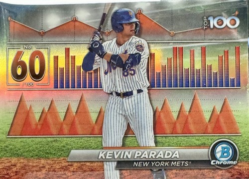 Kevin Parada 2024 Bowman Chrome Top 100 Prospects #BTP-60 New York Mets ...