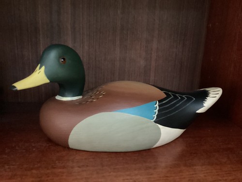 Vintage Quacker Box Male Wood Duck Decoy; Glass Eyes;10” | eBay