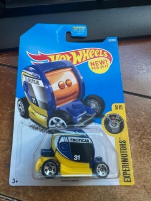 2017 Hot Wheels Experimotors Emoticar #122 Blue/Yellow | eBay