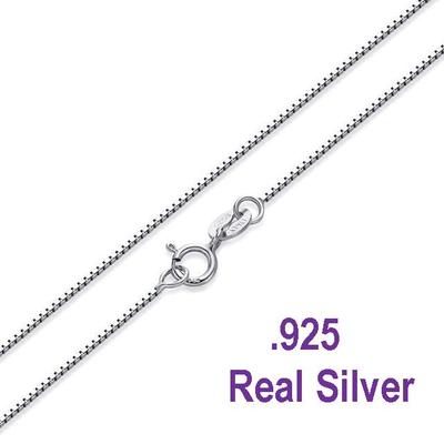 Lot of 5 x .925 Sterling Silver .8mm Box Chain Necklace *Wholesale Lots ...
