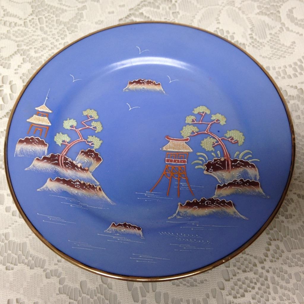 Vintage, Japan, Moriage, Variant Gaudy Blue Willow 7.5in Snack Plate | eBay