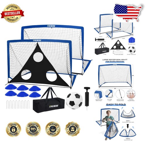 Versatile 6x4 ft Soccer Training Net - Complete Set for Backyard Games ...