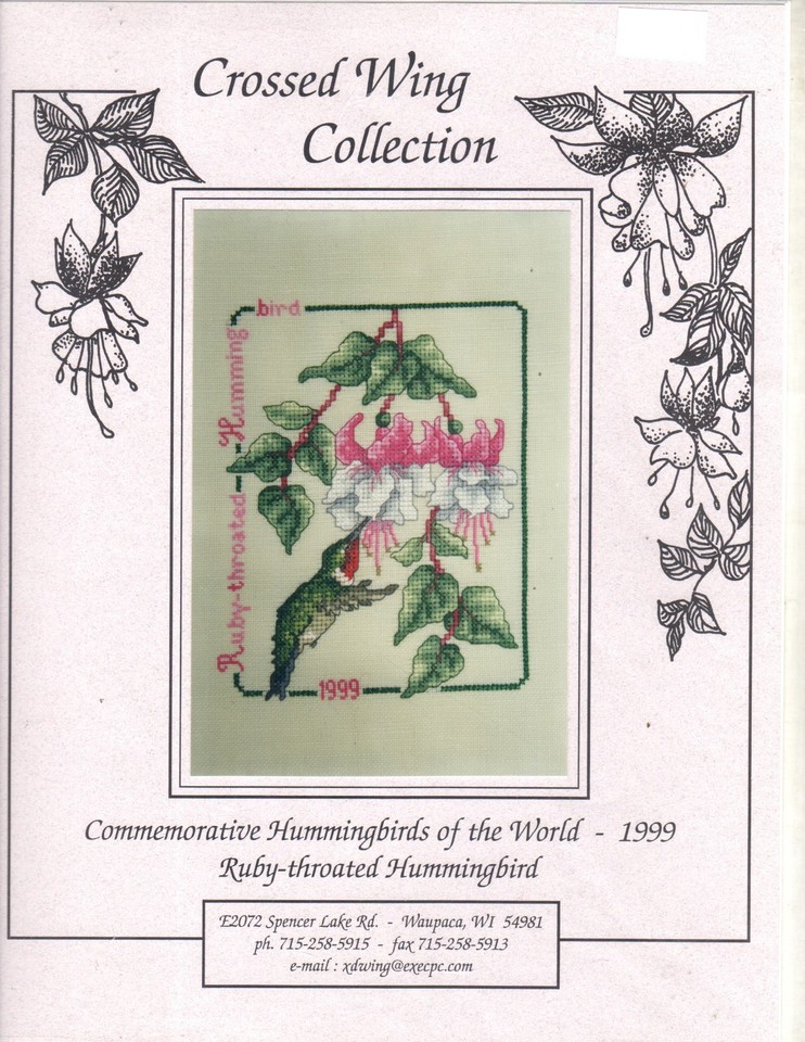 CROSSED WING COLLECTION bird,birds counted cross stitch charts -YOUR ...