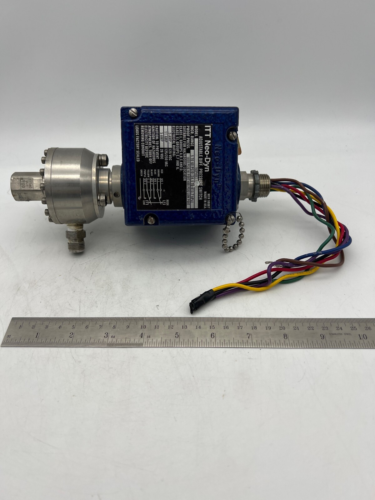 ITT NEO-DYN 160P46CC6 Adjustable Diff Pressure Switch 5 to 60 PSID ...