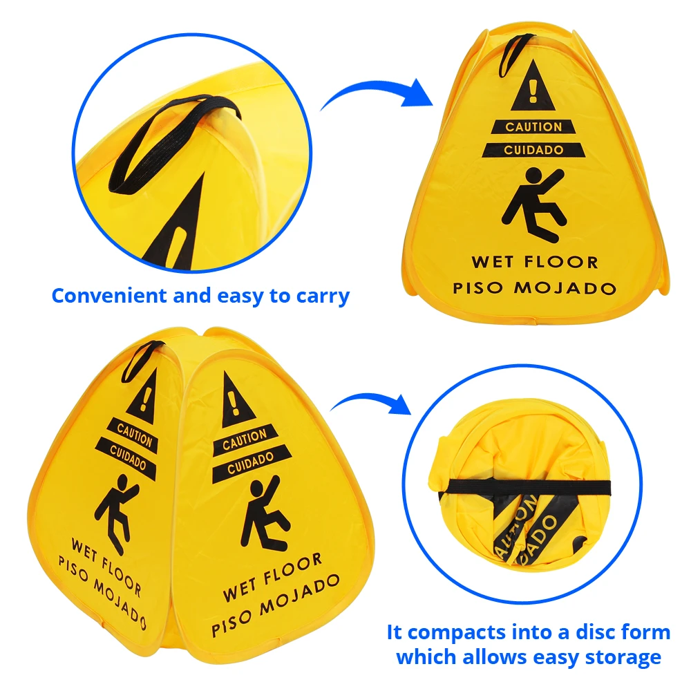Pop-up Caution Wet Floor Sign 16in for Restaurant, Commercial and ...