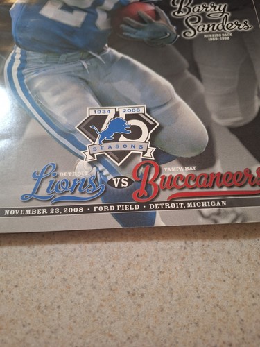 Barry Sanders Detroit Lions Pride Magazine Nov 2008 Football Program ...