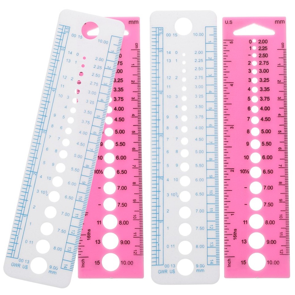 4Pcs Plastic Needle Measuring Rulers For Knitting Sewing Accessories ...