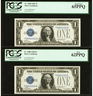 FANCY TRUE BINARY LOW # 00001000 + 00010000 serial number Silver $1 ...