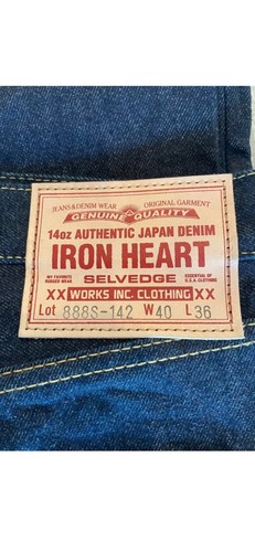 Iron Heart IH-888S-142 Size 40x36 Waist (38). - Denim Selvedge Jeans | eBay