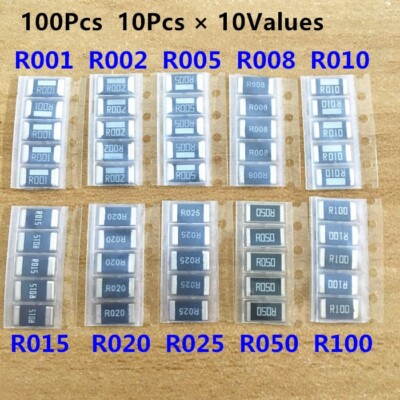 2512 SMD Alloy resistor assorted kit R001 R005 R010 R050 R100 R010 R020 ...