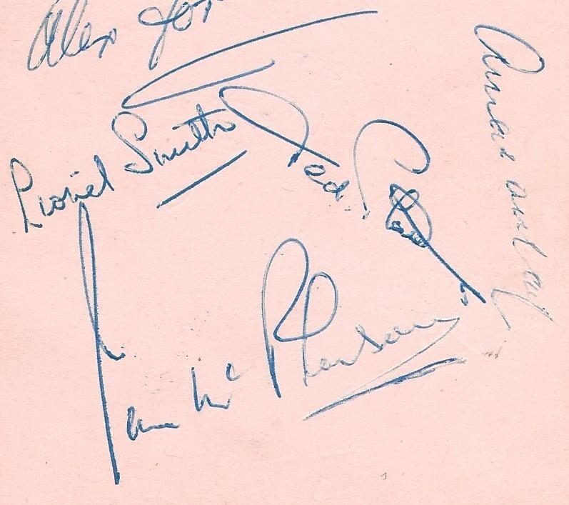 ARSENAL FC 1949-50 FA CUP WINNERS ORIGINAL AUTOGRAPH BOOK PAGE 8 X ...