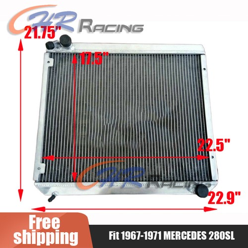 3 row Aluminum Radiator For 1967-1971 Mercedes Benz W113 280SL 280 XL 2 ...