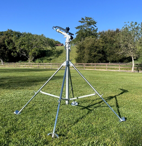 HUGE YUZUAK 2" IMPACT SPRINKLER & HD QUAD POD STAND PASTURE FARM ARENA ...